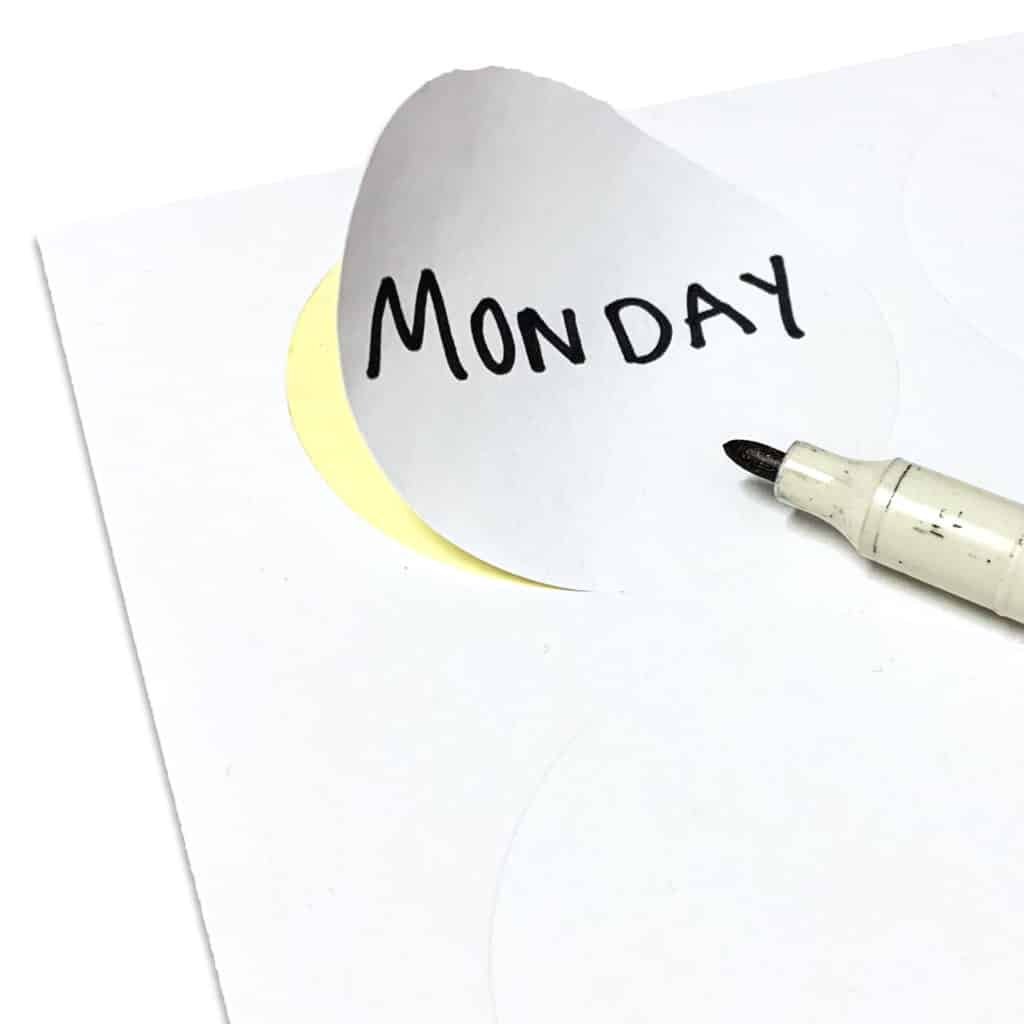 40mm Round - A4 White Stickers Labels Sheets - TownStix